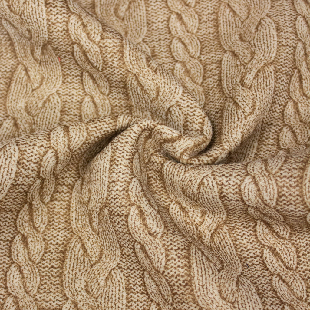 Brown Wool Double Face Knit Pattern | THE FABRIC SALES