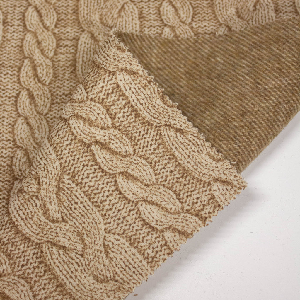 Brown Wool Double Face Knit Pattern | THE FABRIC SALES