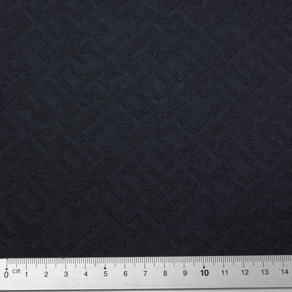 Blue Monogram Jacquard Fabric | THE FABRIC SALES