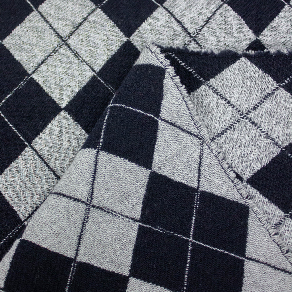 Mart Grey/Blue Diamond Wool Blend Fabric - ONLINE EXCLUSIVE - COUPON 1 ...