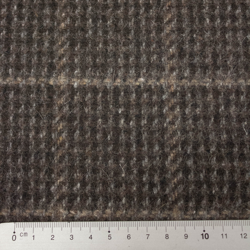 Brown Check Wool Coating Fabric | THE FABRIC SALES