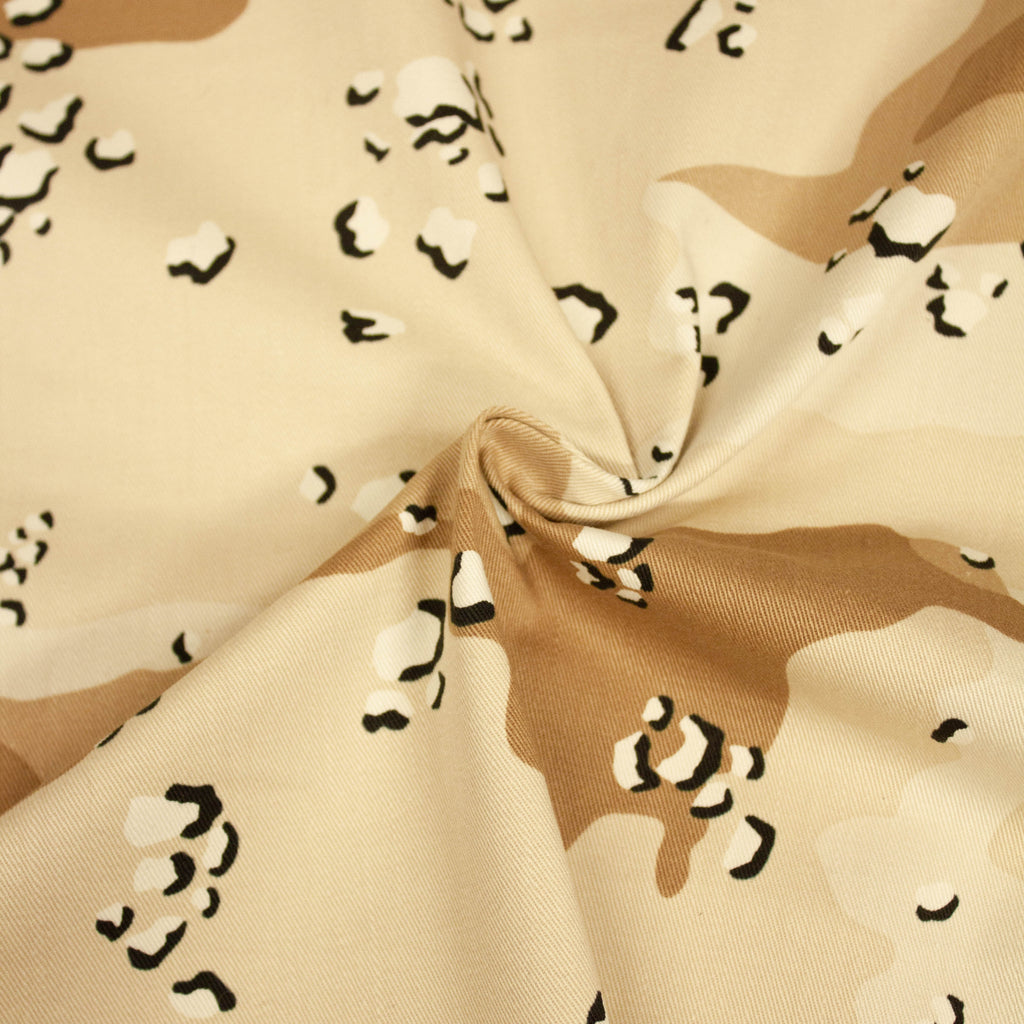 Cotton Twill Fabric Beige Abstract Pattern | THE FABRIC SALES