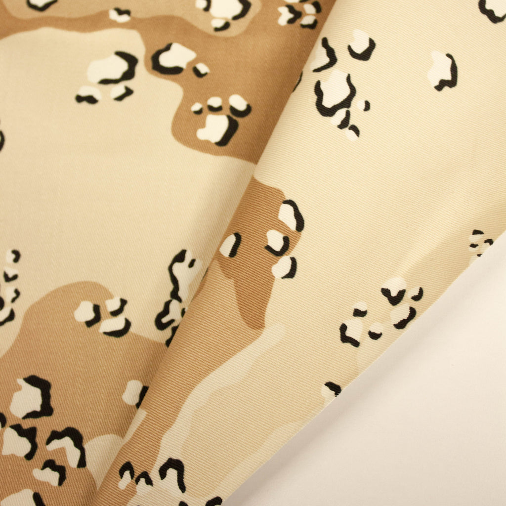 Cotton Twill Fabric Beige Abstract Pattern | THE FABRIC SALES