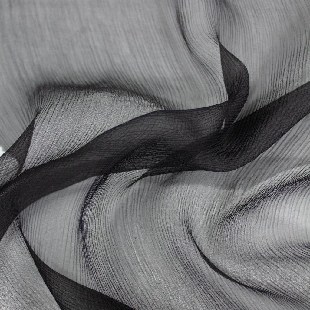 Silk Chiffon Fabric Black | THE FABRIC SALES