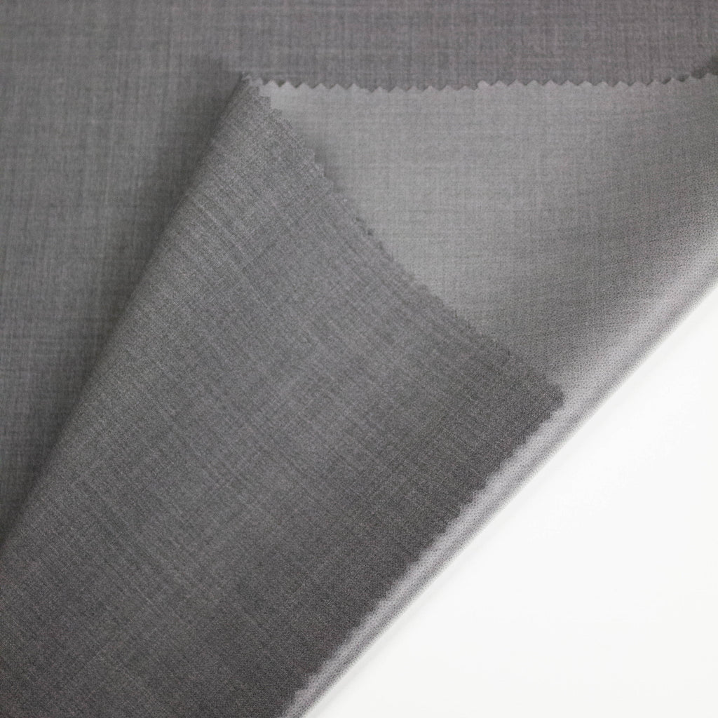 Grey Virgin Wool Fabric Water Resistant | THE FABRIC SALES