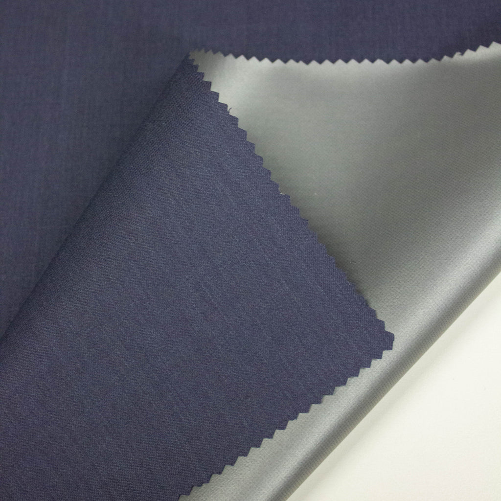 Blue Virgin Wool Fabric Water Resistant | THE FABRIC SALES