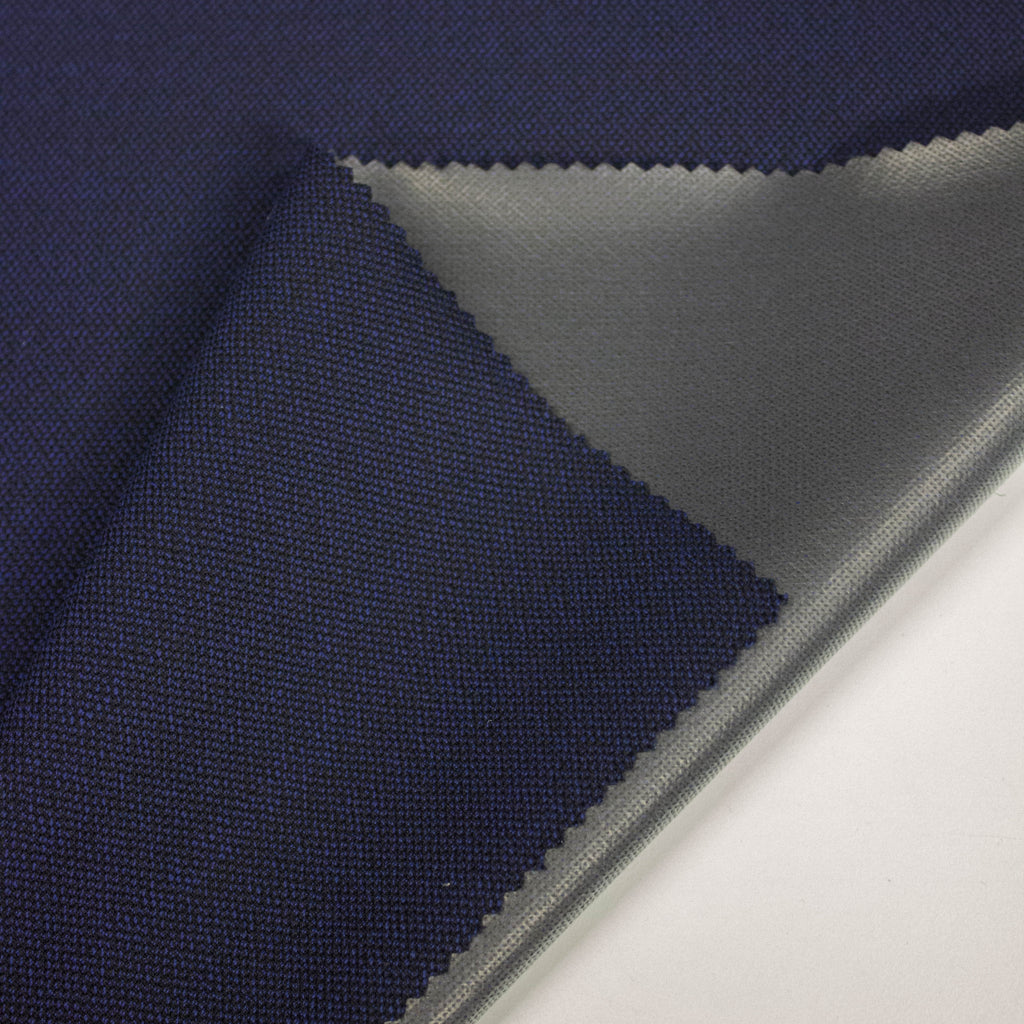 Blue Virgin Wool Fabric Water Resistant | THE FABRIC SALES