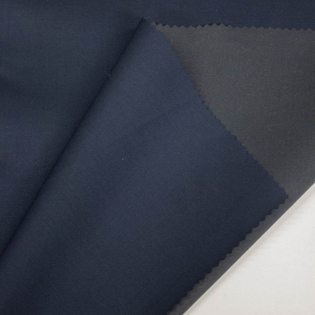 Blue Virgin Wool Fabric Water Resistant | THE FABRIC SALES
