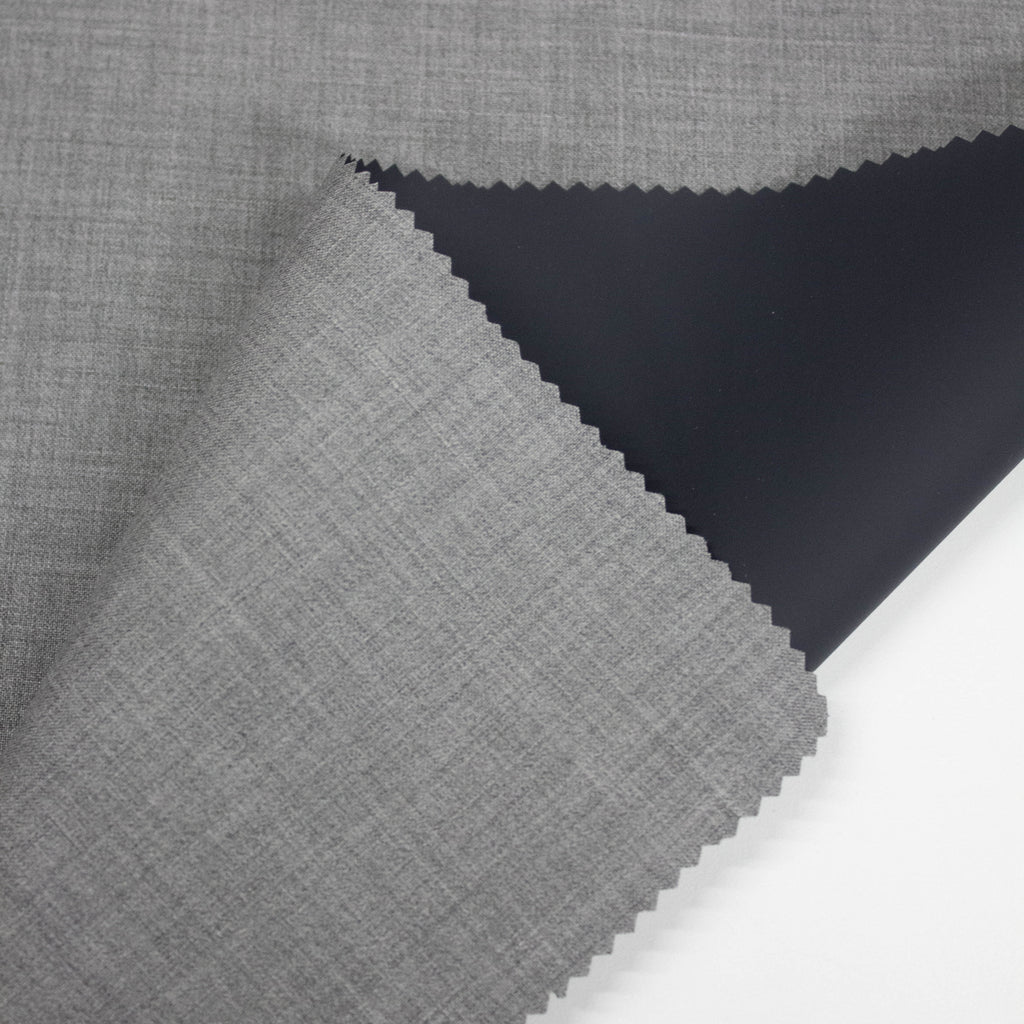 Grey Virgin Wool Fabric Water Resistant | THE FABRIC SALES