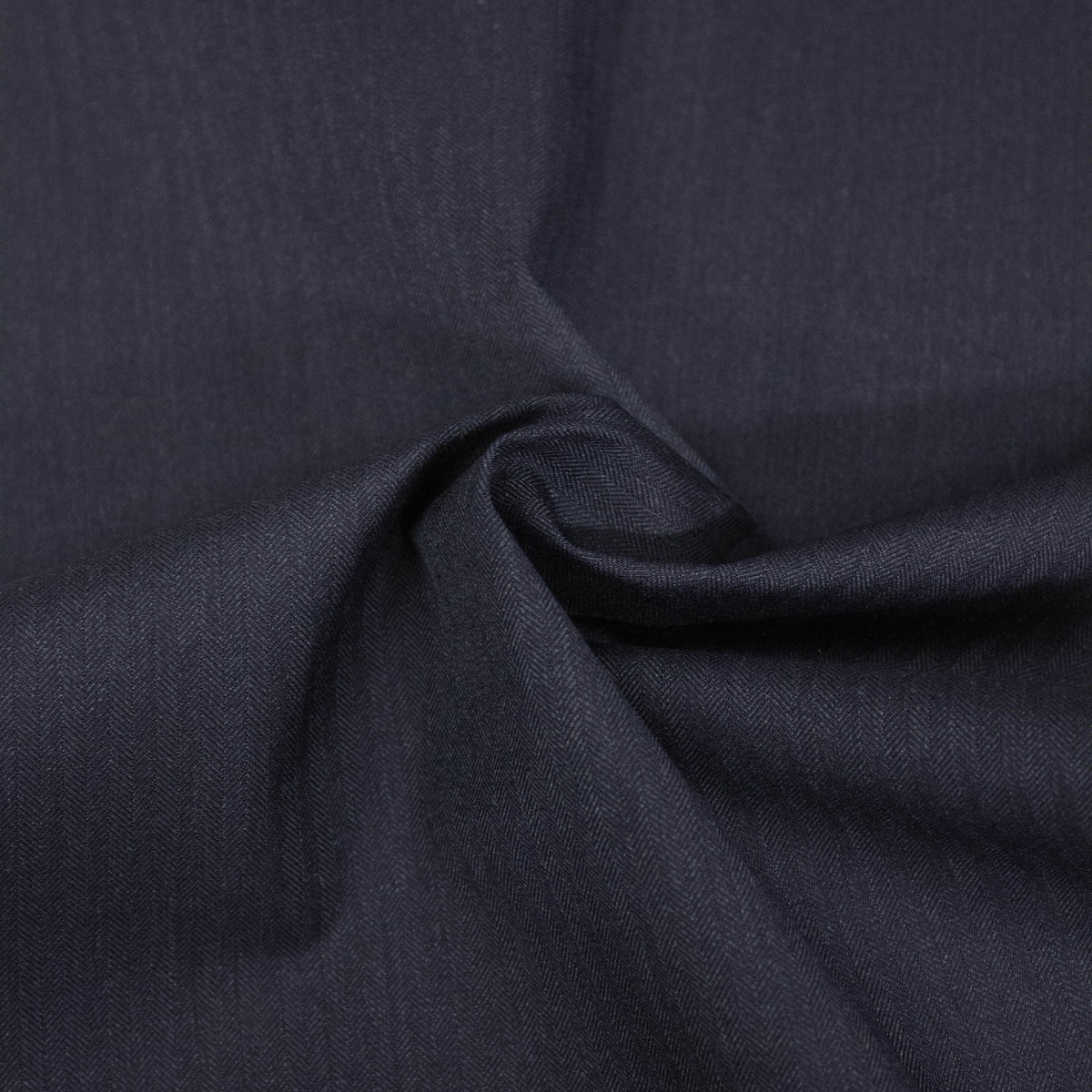 Blue Herringbone Virgin Wool Fabric Water Resistant | THE FABRIC SALES