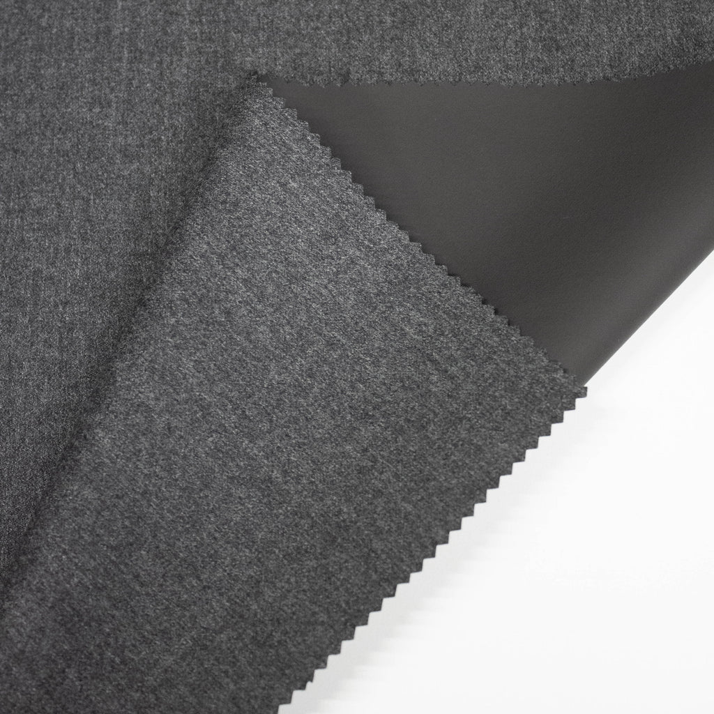 Grey Virgin Wool Fabric Water Resistant | THE FABRIC SALES