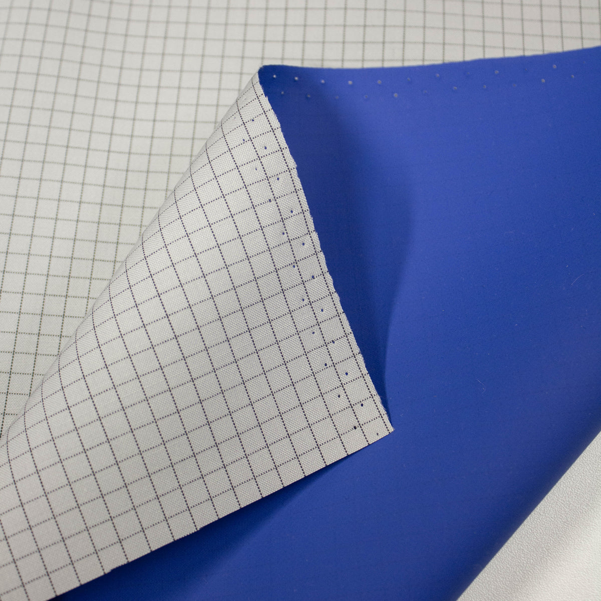 Light Grey Check Virgin Wool Fabric Water Resistant | THE FABRIC SALES