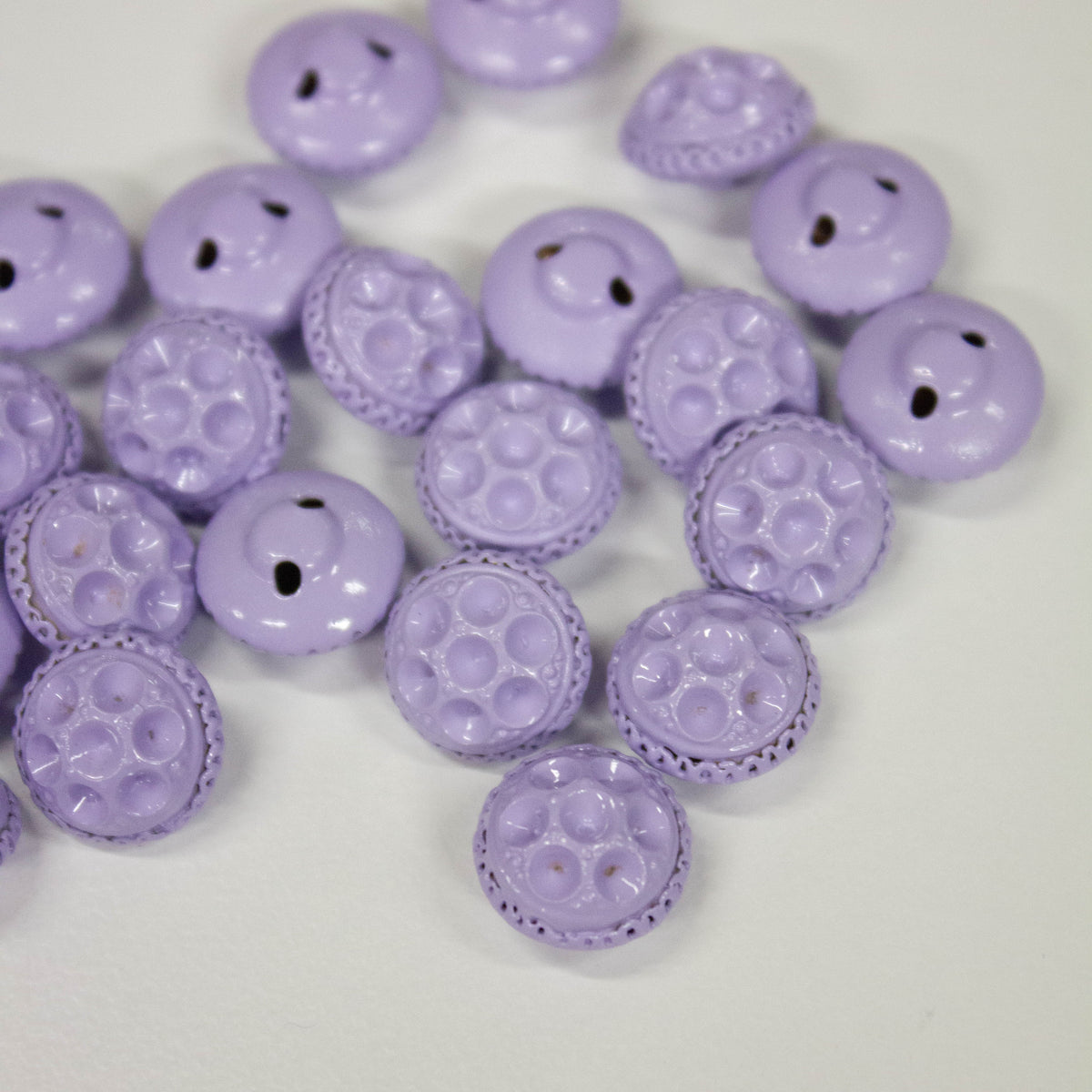 Lavender Purple Metal Button 2 Hole 12mm | THE FABRIC SALES