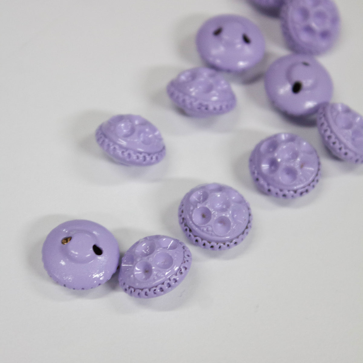 Lavender Purple Metal Button 2 Hole 12mm | THE FABRIC SALES