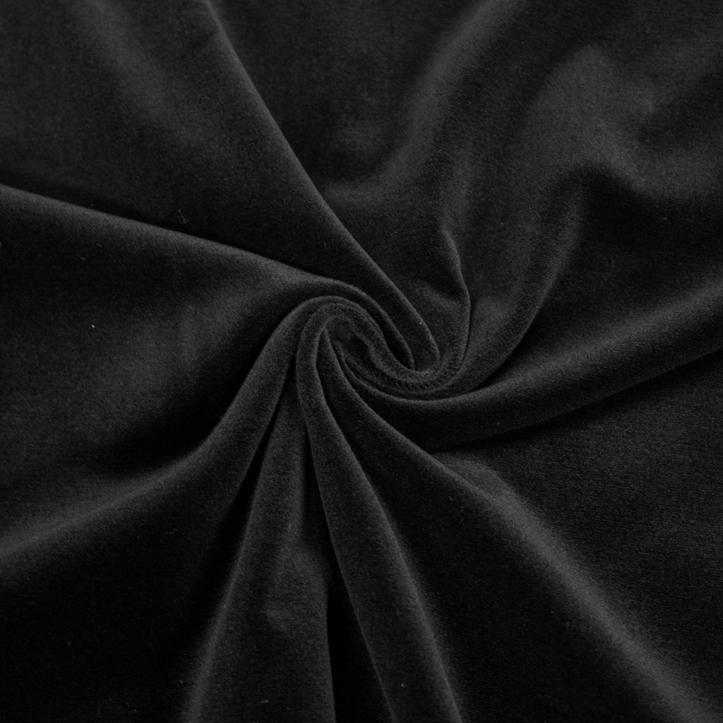 Cotton Velvet Fabric Black | THE FABRIC SALES