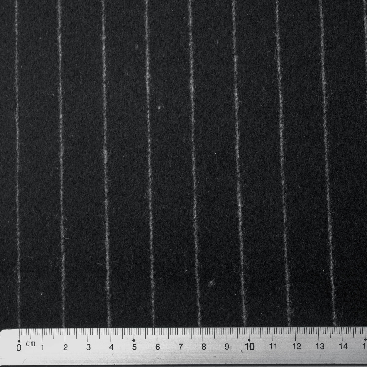 Medin Black Striped Splittable Wool Blend Double Face SHOWROOM SAMPLE ...