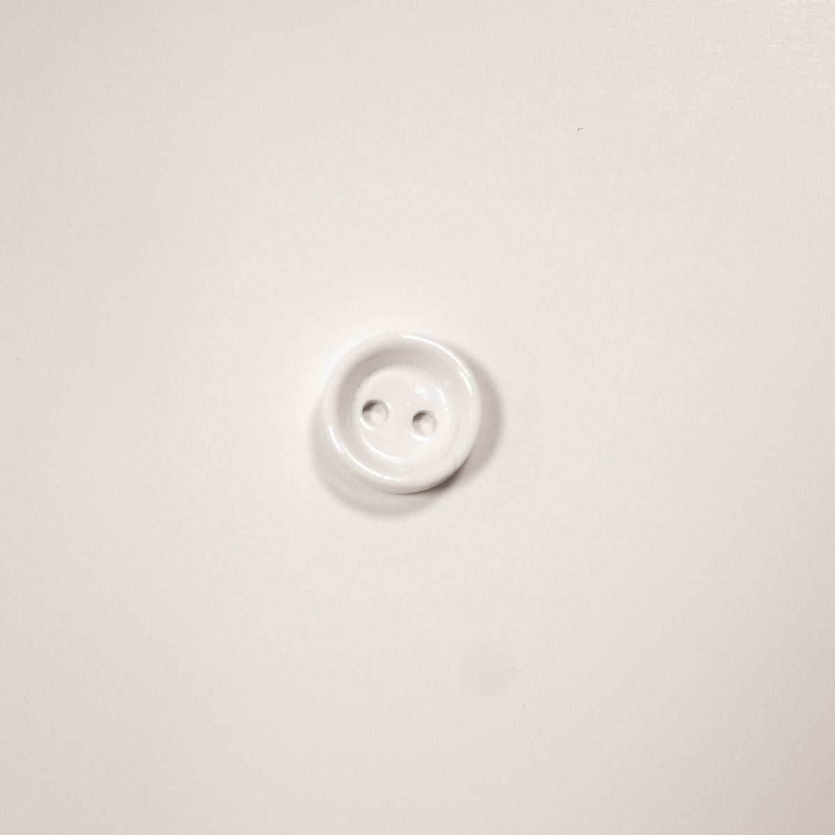 Off-white 2-Hole Plastic Button Glossy 12mm | THE FABRIC SALES