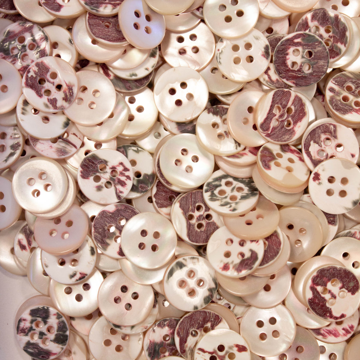 Ivory 4-Hole Horn Button 15mm | THE FABRIC SALES