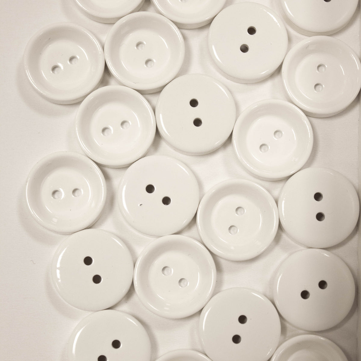 Off-white 2-Hole Plastic Button 20mm | THE FABRIC SALES