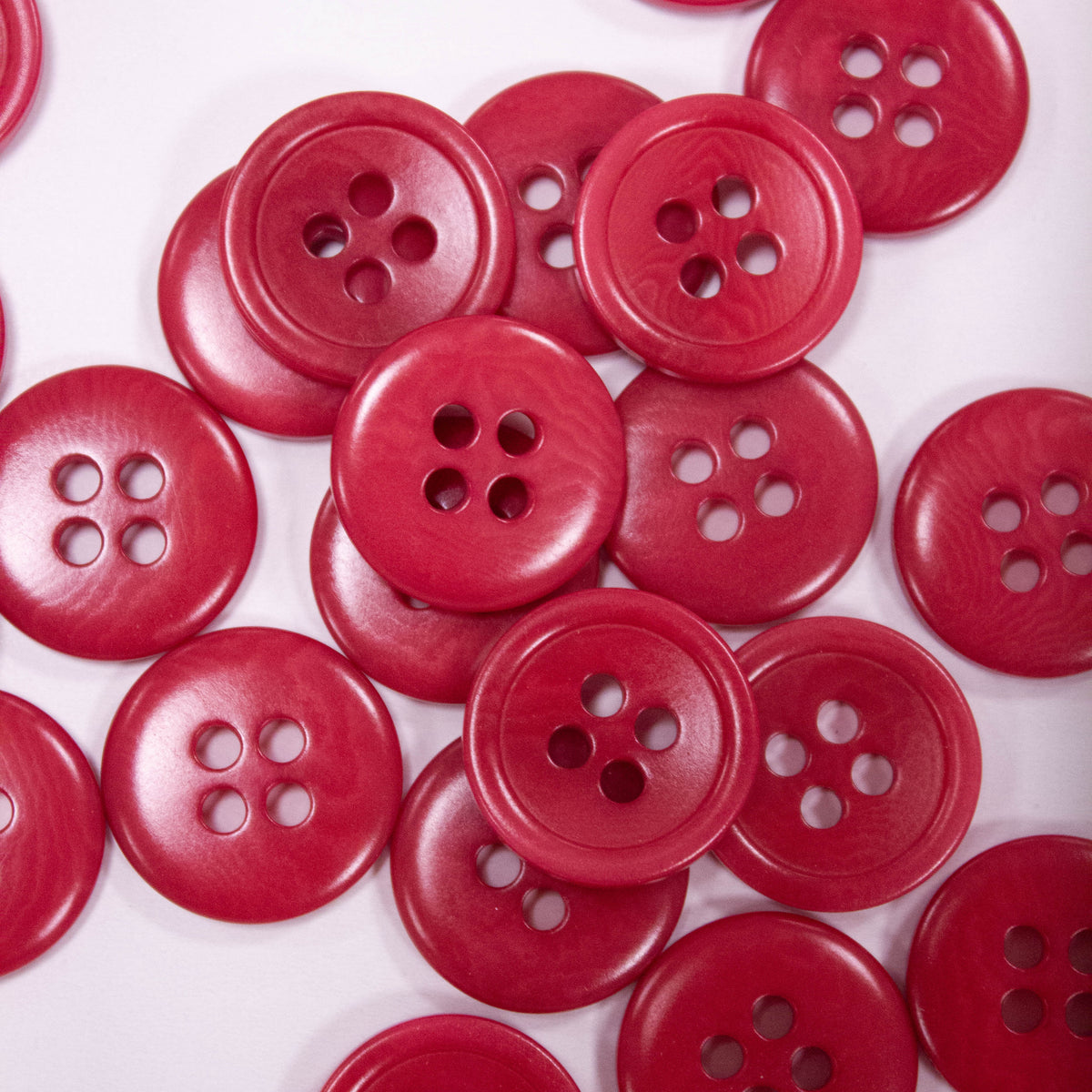Raspberry Red 4-Hole Plastic Button 20mm | THE FABRIC SALES