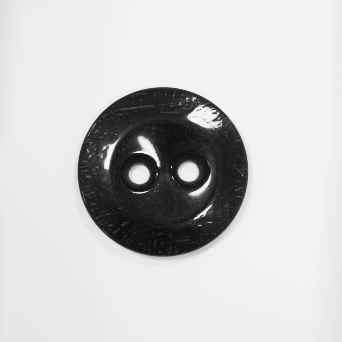 Tobias Black 2-Hole Plastic Button Glossy 50mm | THE FABRIC SALES