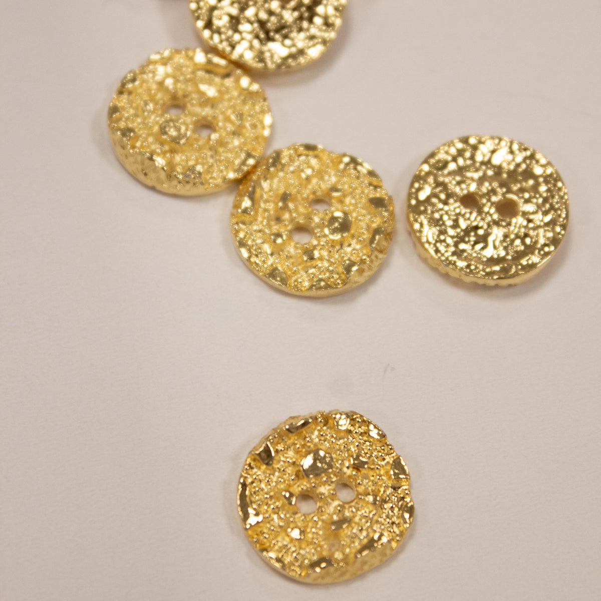 Gold 2-Hole Metal Button 17mm | THE FABRIC SALES