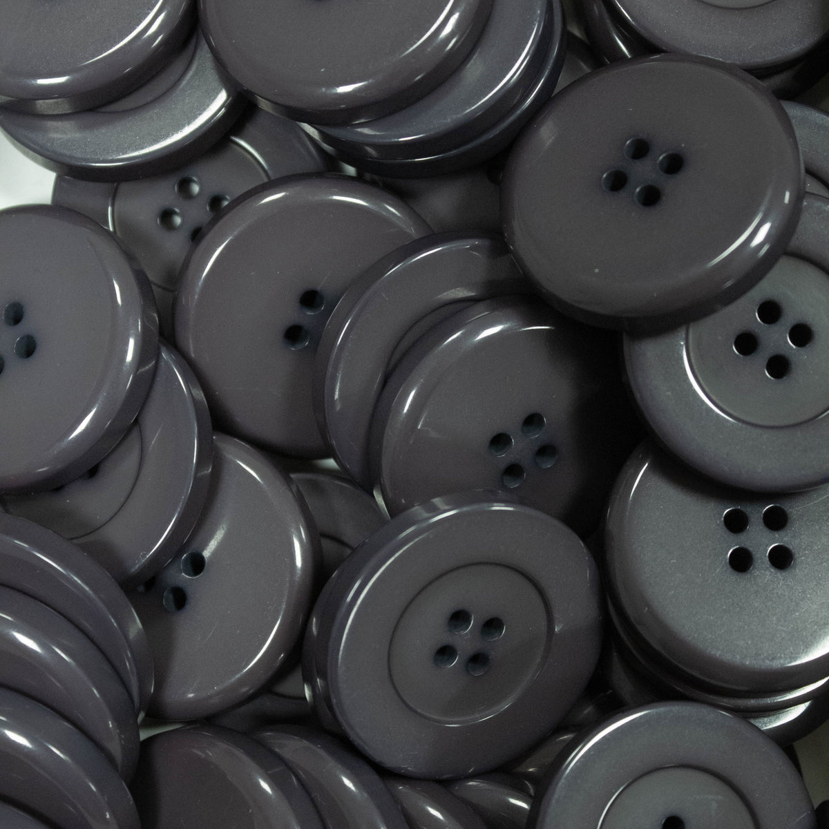 Grey 4-Hole Plastic Button 33mm | THE FABRIC SALES