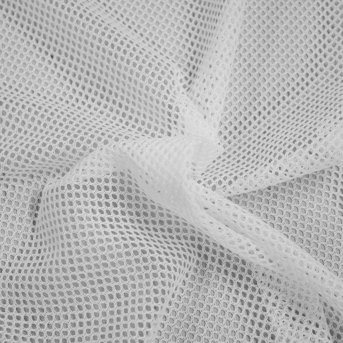 Aminé White Polyester Netting Fabric | THE FABRIC SALES