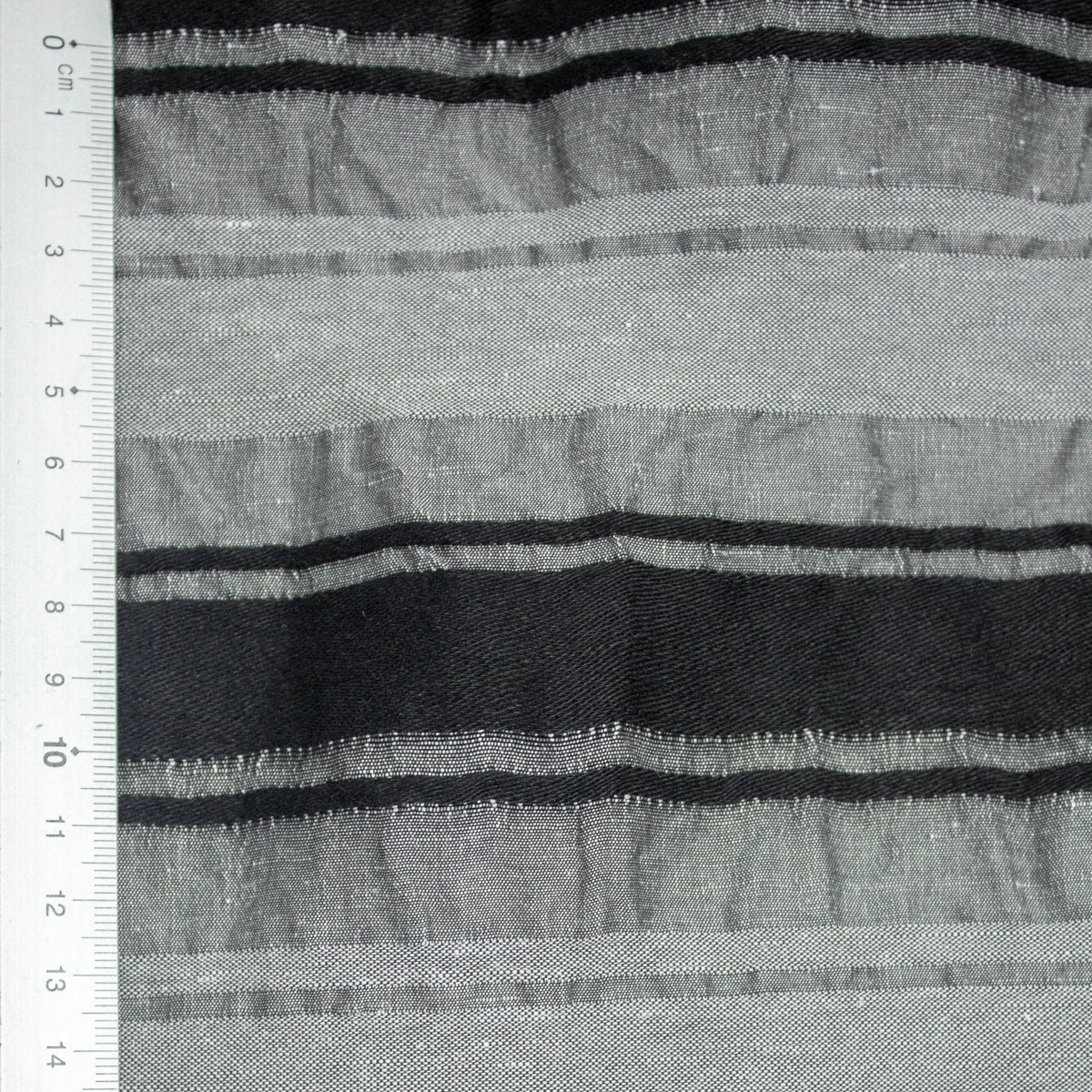 Luude Grey & Black Striped PolyCotton Fabric | THE FABRIC SALES