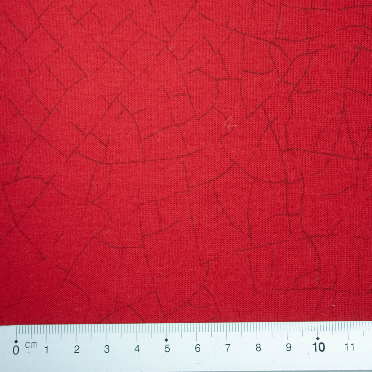 Luis Red Abstract Cotton Jersey Fabric | THE FABRIC SALES