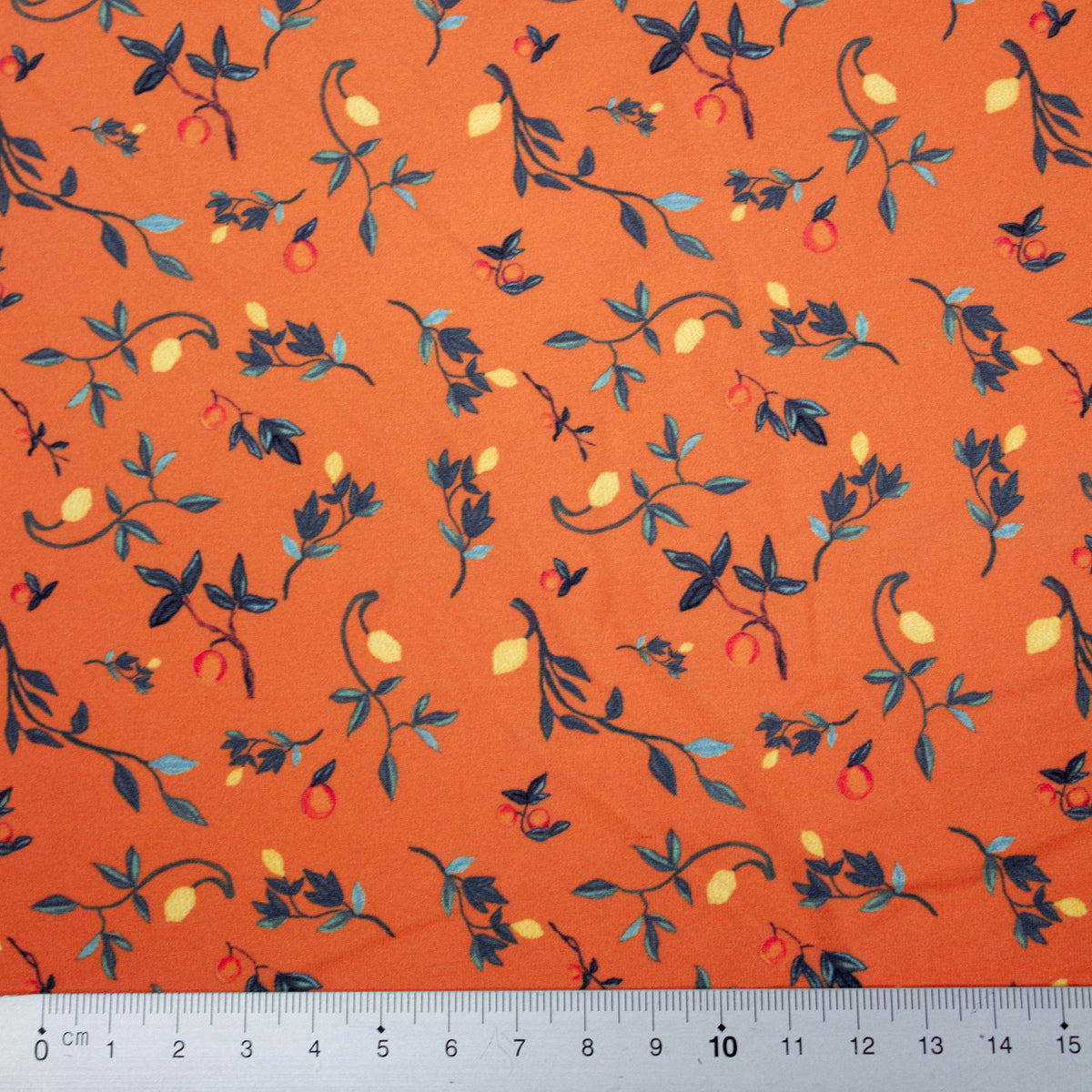 Fabe Orange Floral Polyamide Jersey Fabric - SWIMWEAR - | THE FABRIC SALES
