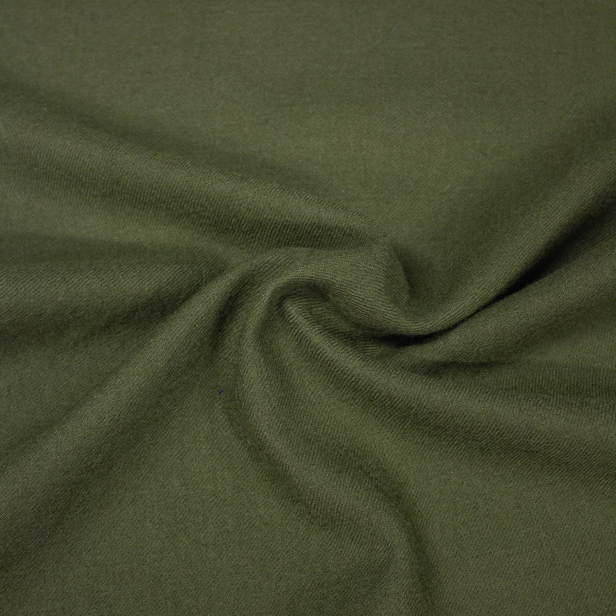 Cona Army Green Wool Twill Fabric SHOWROOM SAMPLE 34CM X 60CM | THE ...