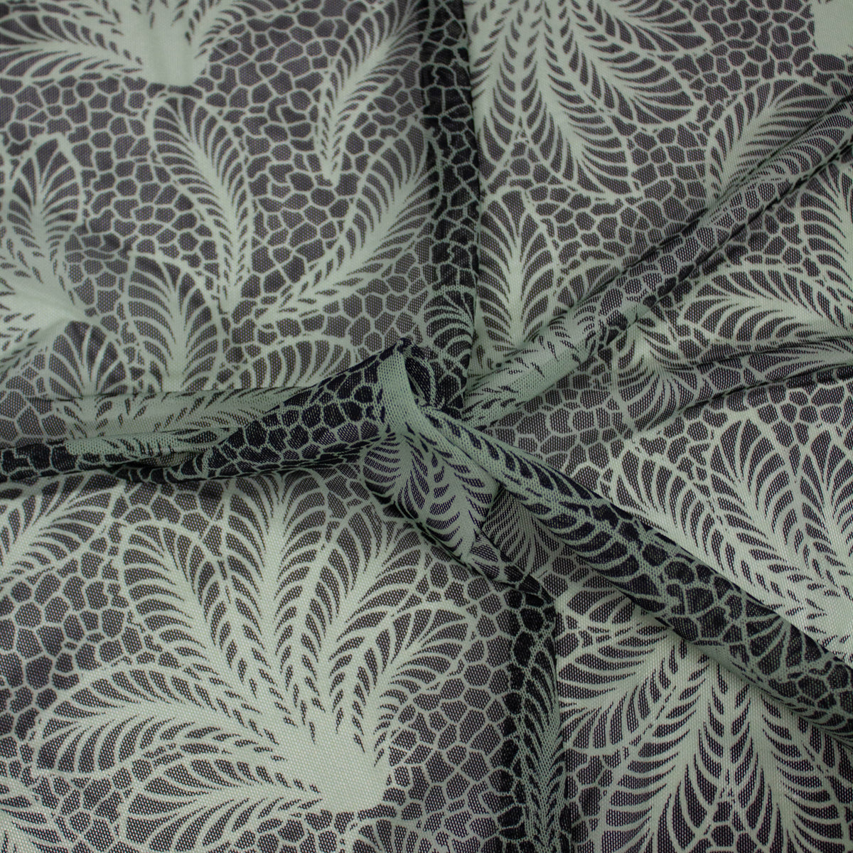 Cantoma Mint Green Floral Polyamide Mesh Fabric | THE FABRIC SALES