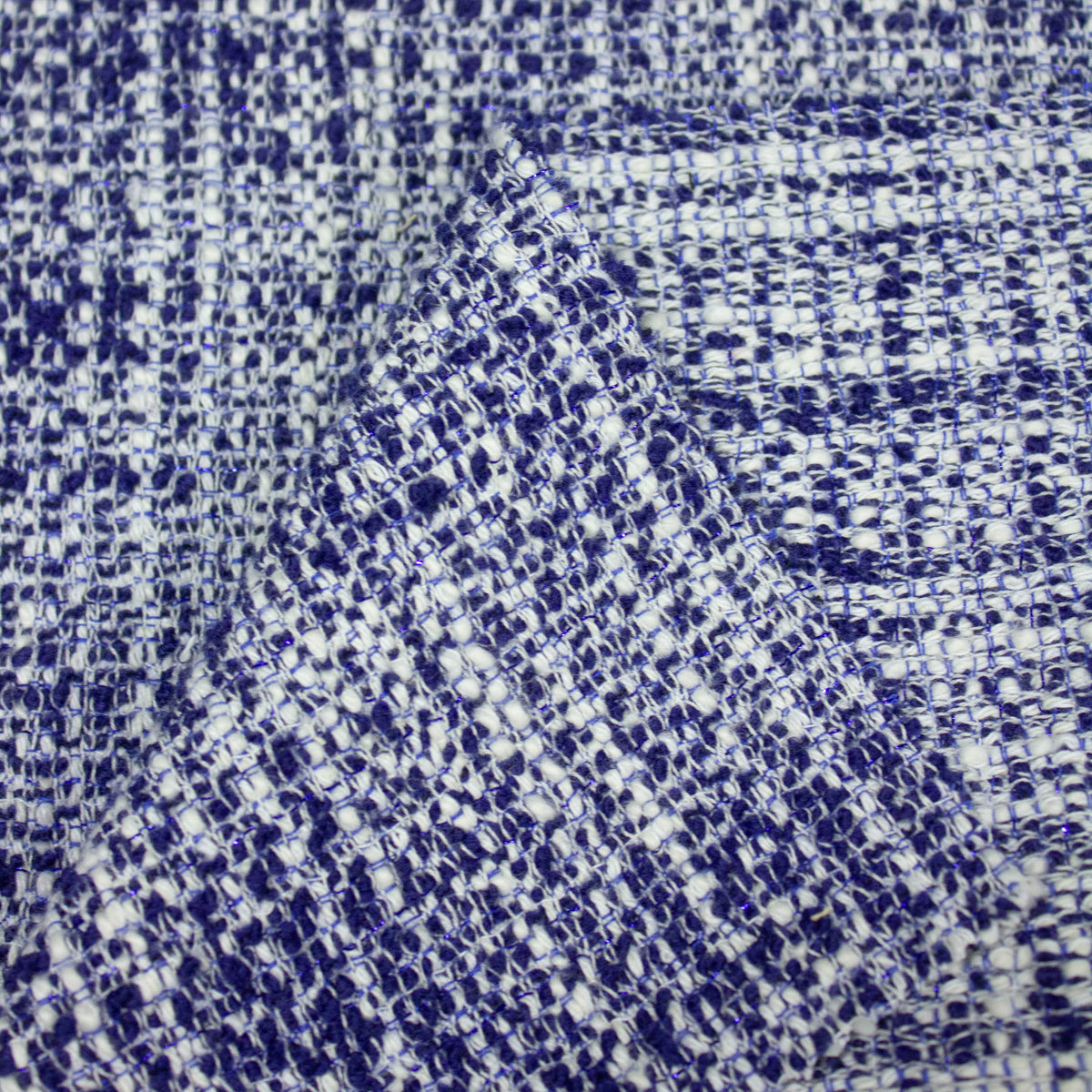 Dami Blue Cotton Tweed Fabric | THE FABRIC SALES