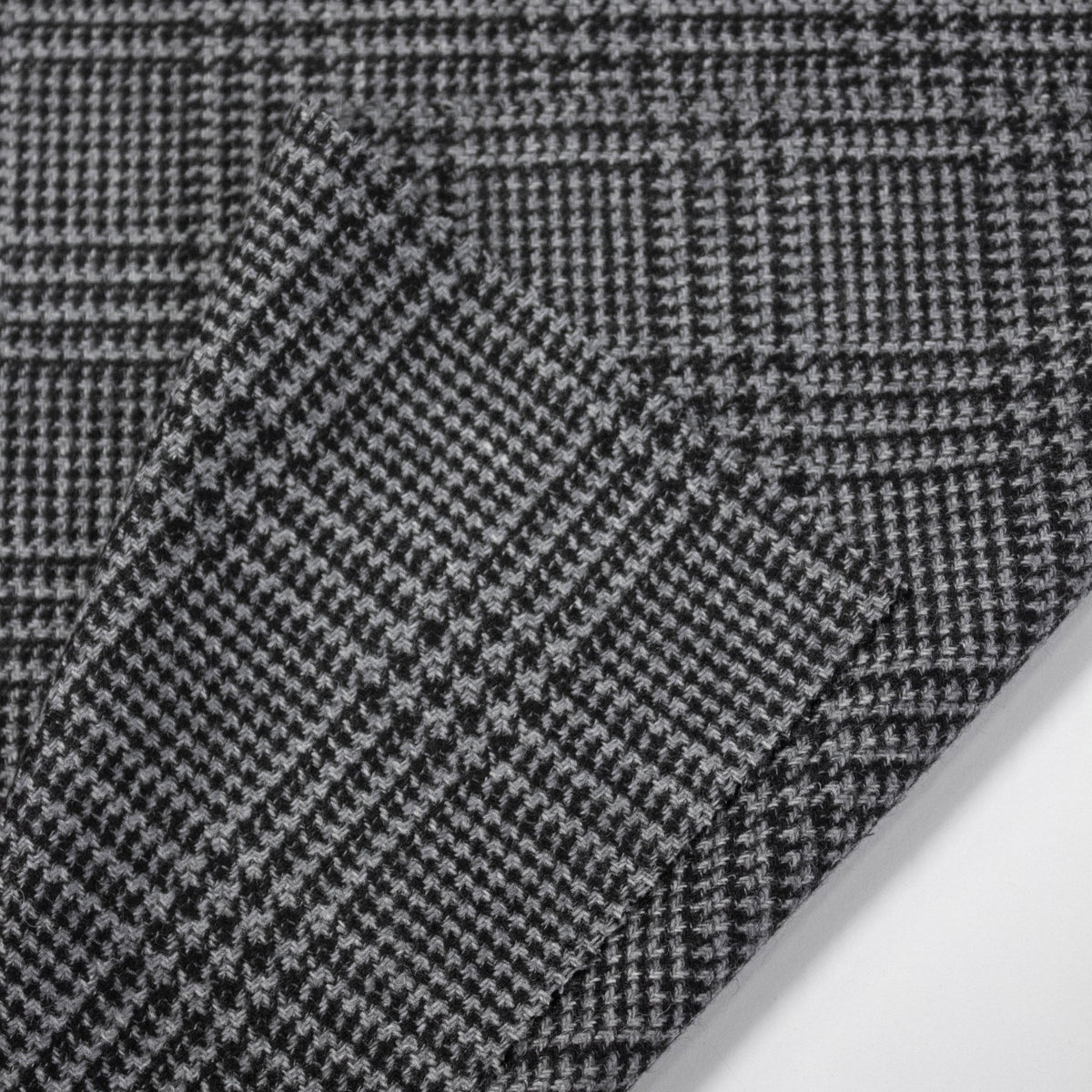 Angelo Grey Check Wool Blend Fabric | THE FABRIC SALES