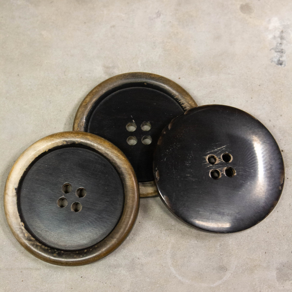 Wood Look 4-Hole Plastic Button 50mm | THE FABRIC SALES