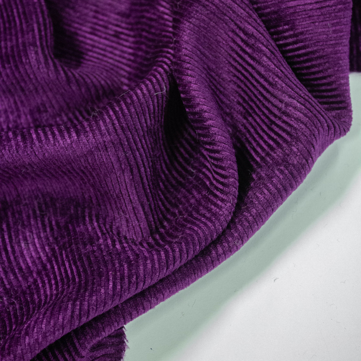 Rib Velvet Viscose Fabric | Purple| Deadstock Fabric | THE FABRIC SALES