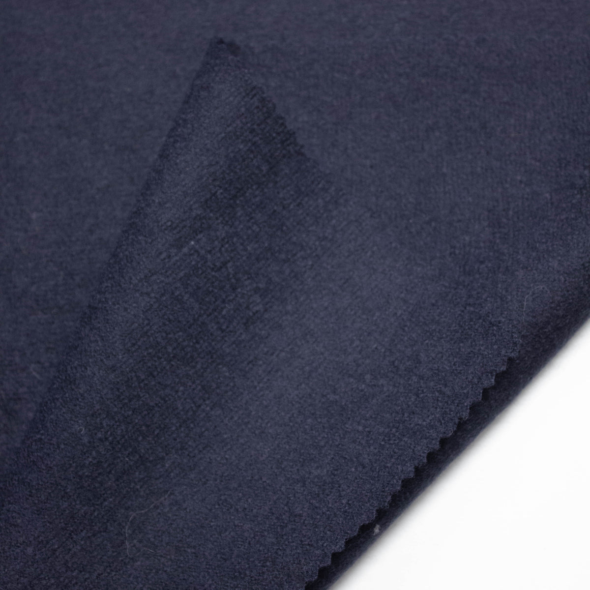 Carol Navy Blue Boiled Wool Jersey Fabric | THE FABRIC SALES