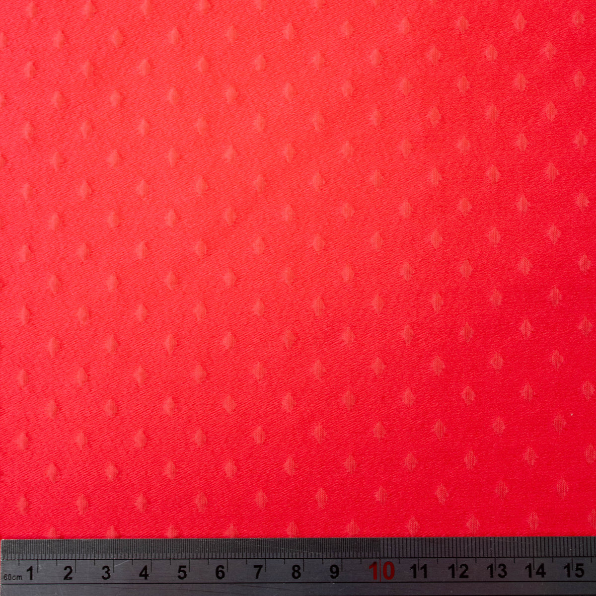 Pino Coral Red Dot Polyester Jacquard Fabric | THE FABRIC SALES