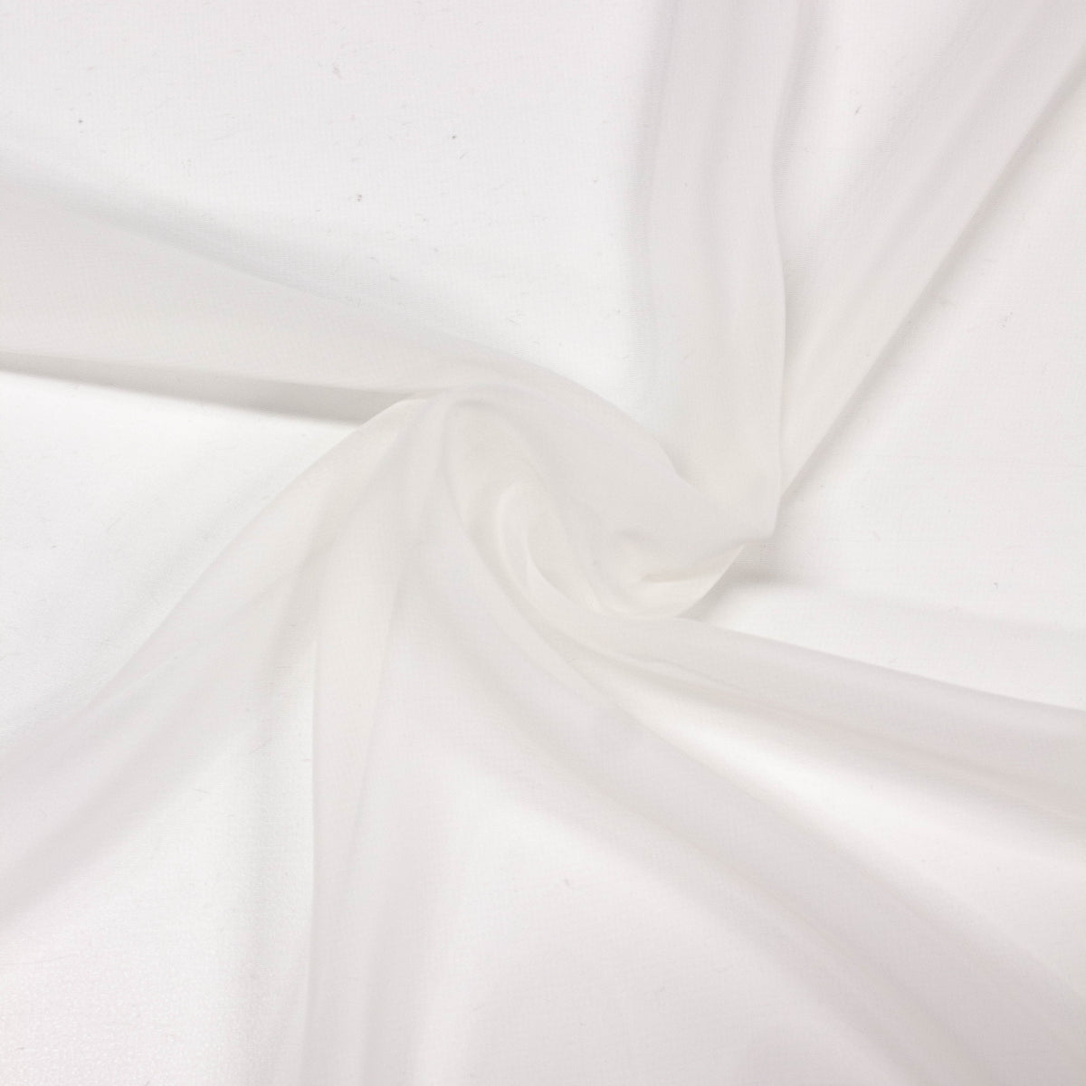 Karim Ivory White Polyester Voile Fabric | THE FABRIC SALES