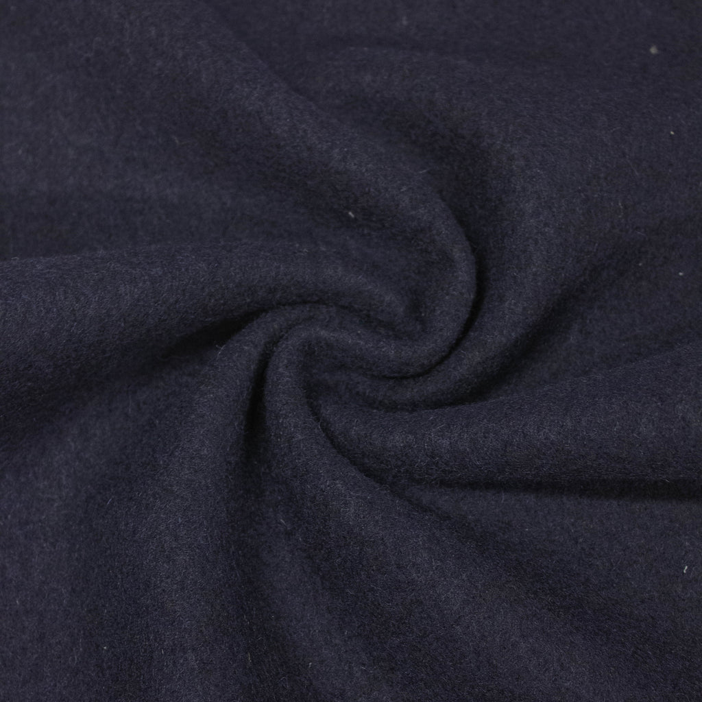 Wool Blend Molton Fabric | Navy Blue | Deadstock Fabric | THE FABRIC SALES