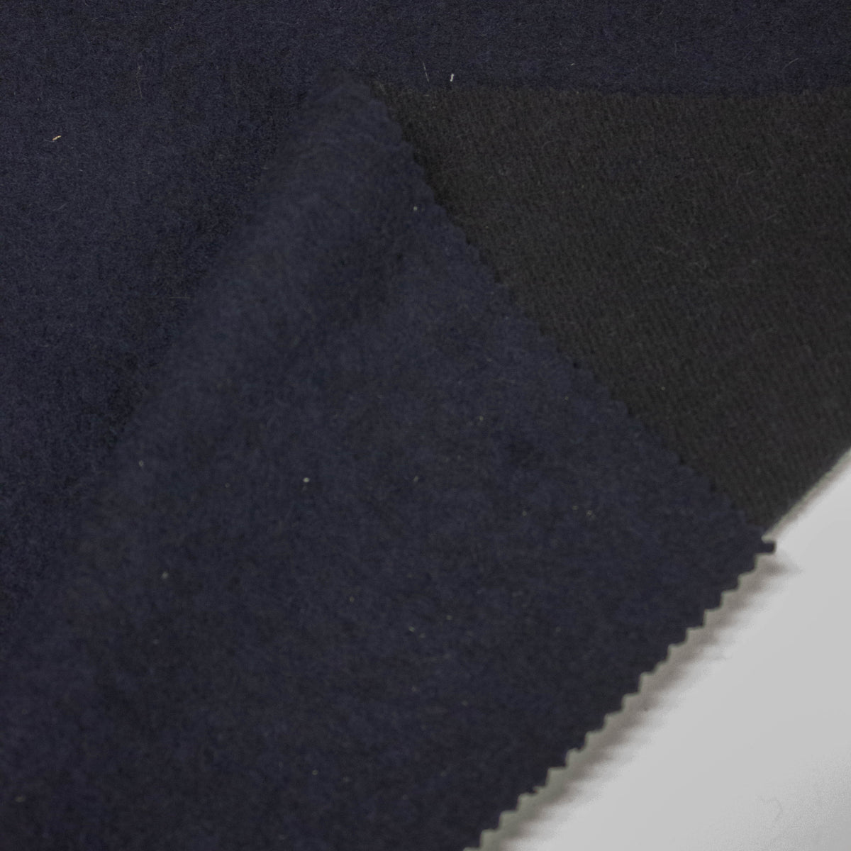 Wool Blend Molton Fabric | Navy Blue | Deadstock Fabric | THE FABRIC SALES
