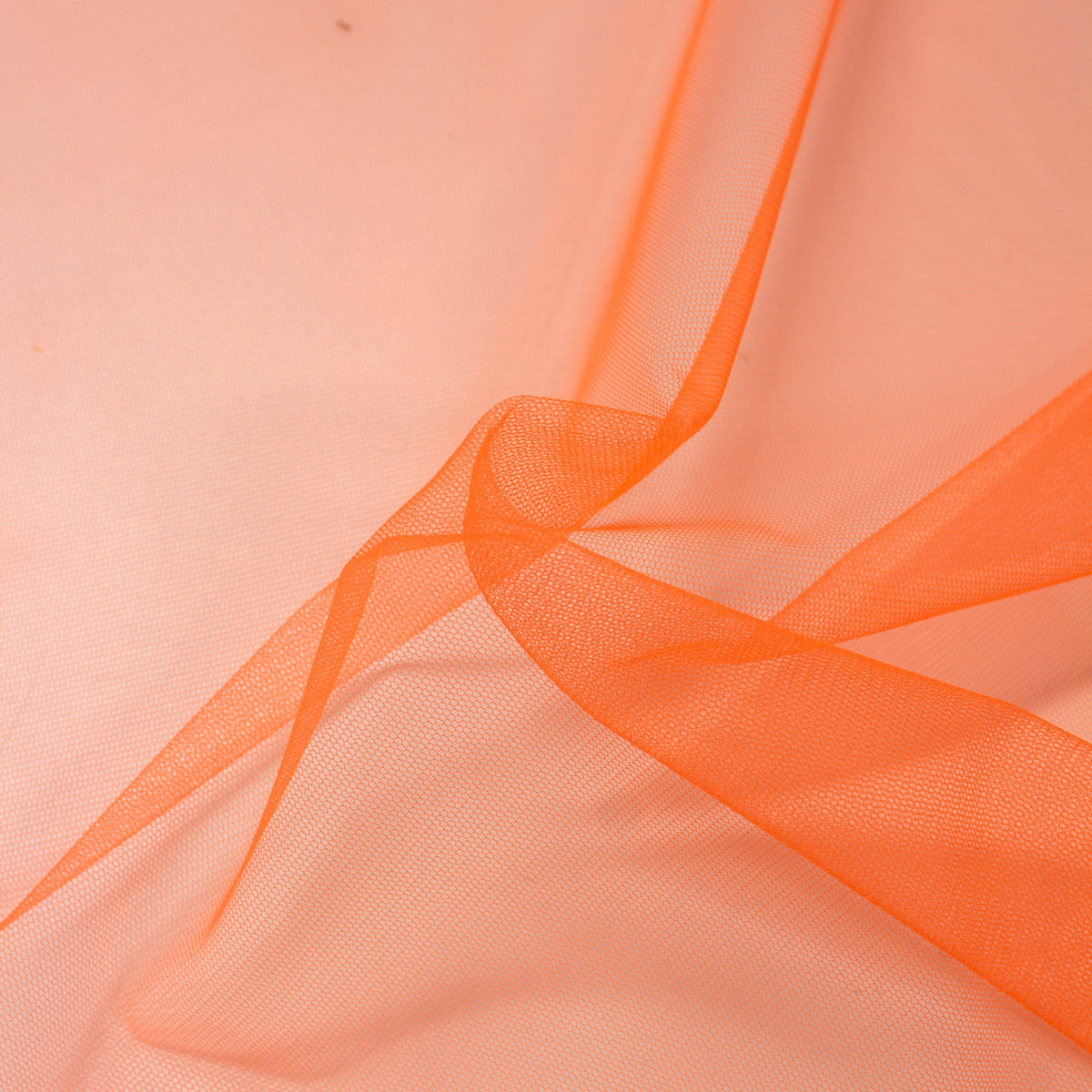 Mylan Neon Orange Polyamide Tulle Fabric | THE FABRIC SALES
