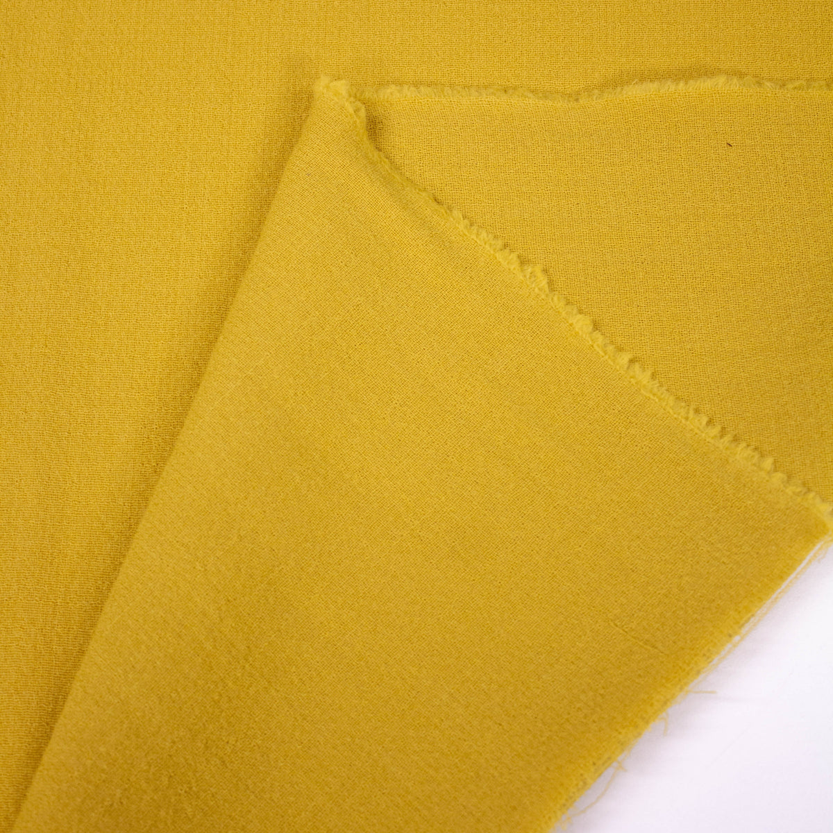 Wool Crepe Fabric | Stretch | Ochre Yellow | THE FABRIC SALES