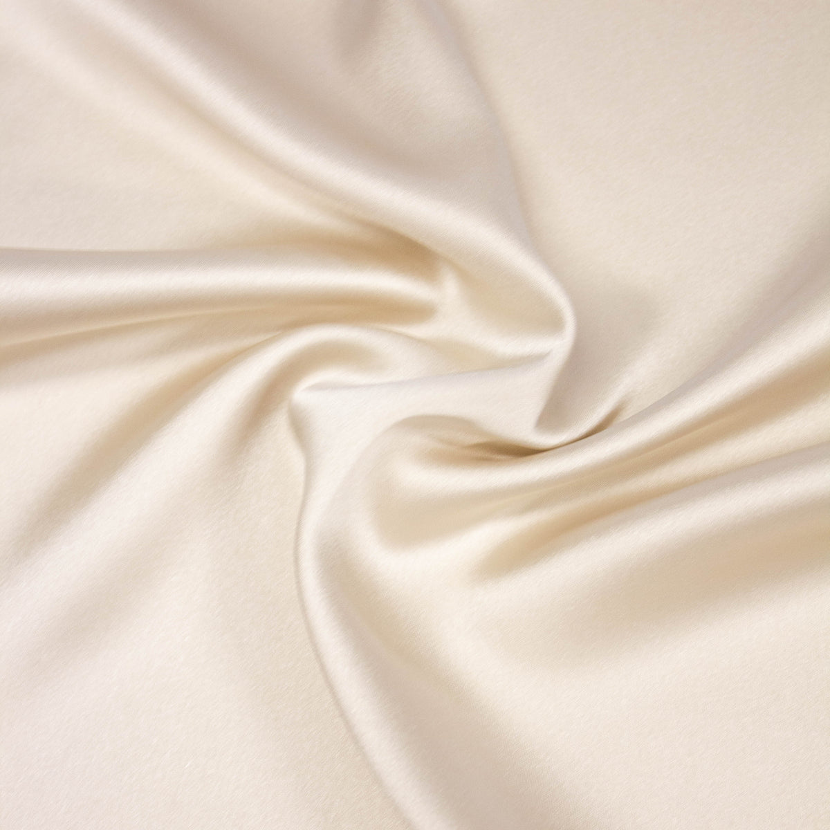 Jules Mushroom White Polyester Satin Fabric | THE FABRIC SALES