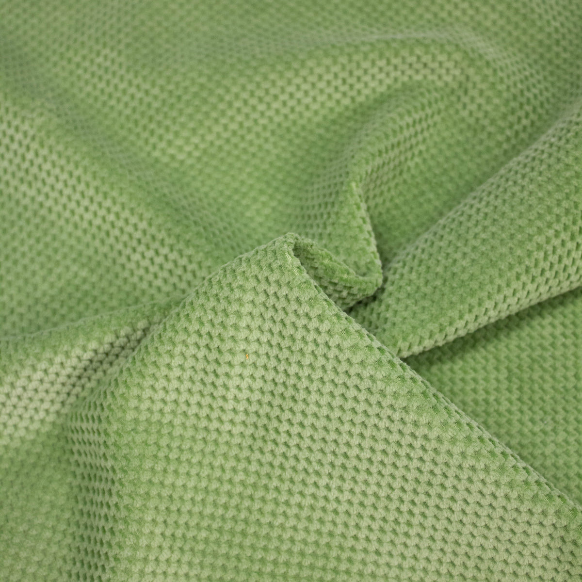Doris Green Textured Cotton Fabric - COUPON 60CM | THE FABRIC SALES