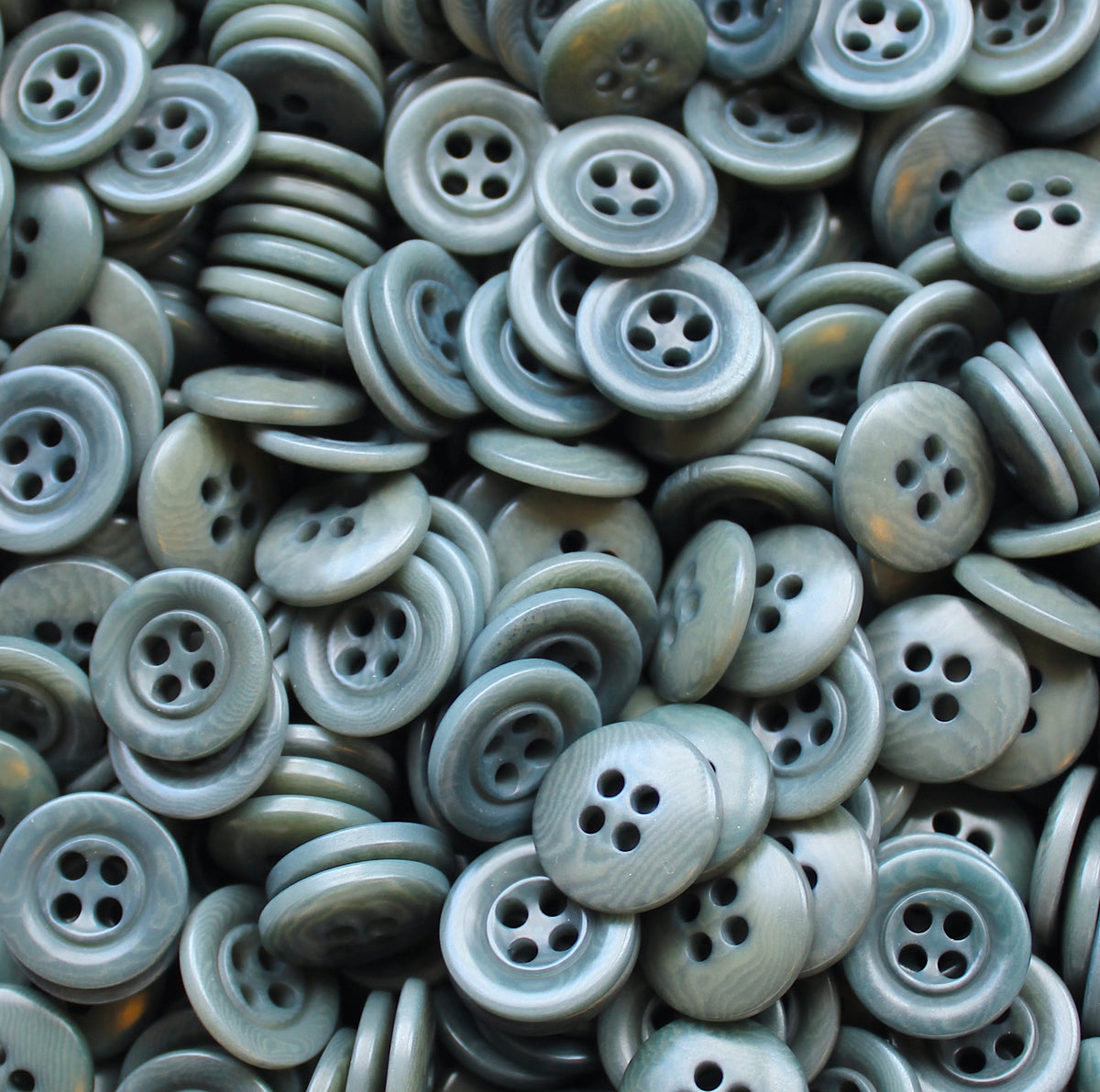 Avio Blue 4-Hole Horn Button | THE FABRIC SALES