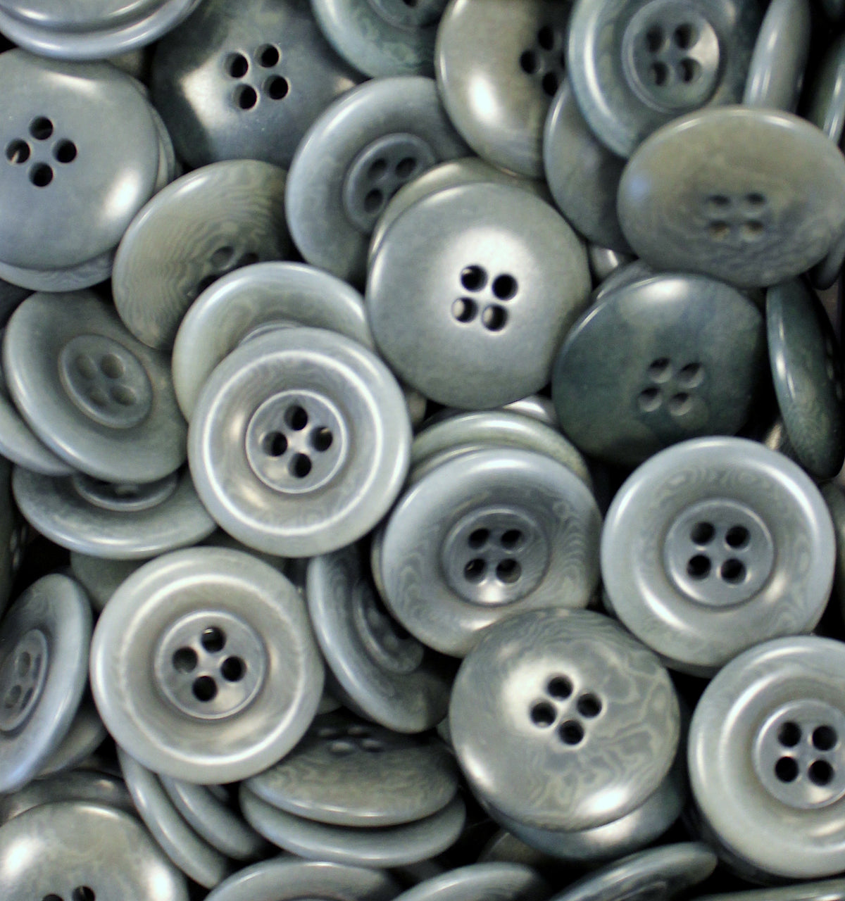 Blue 4-Hole Horn Button | THE FABRIC SALES