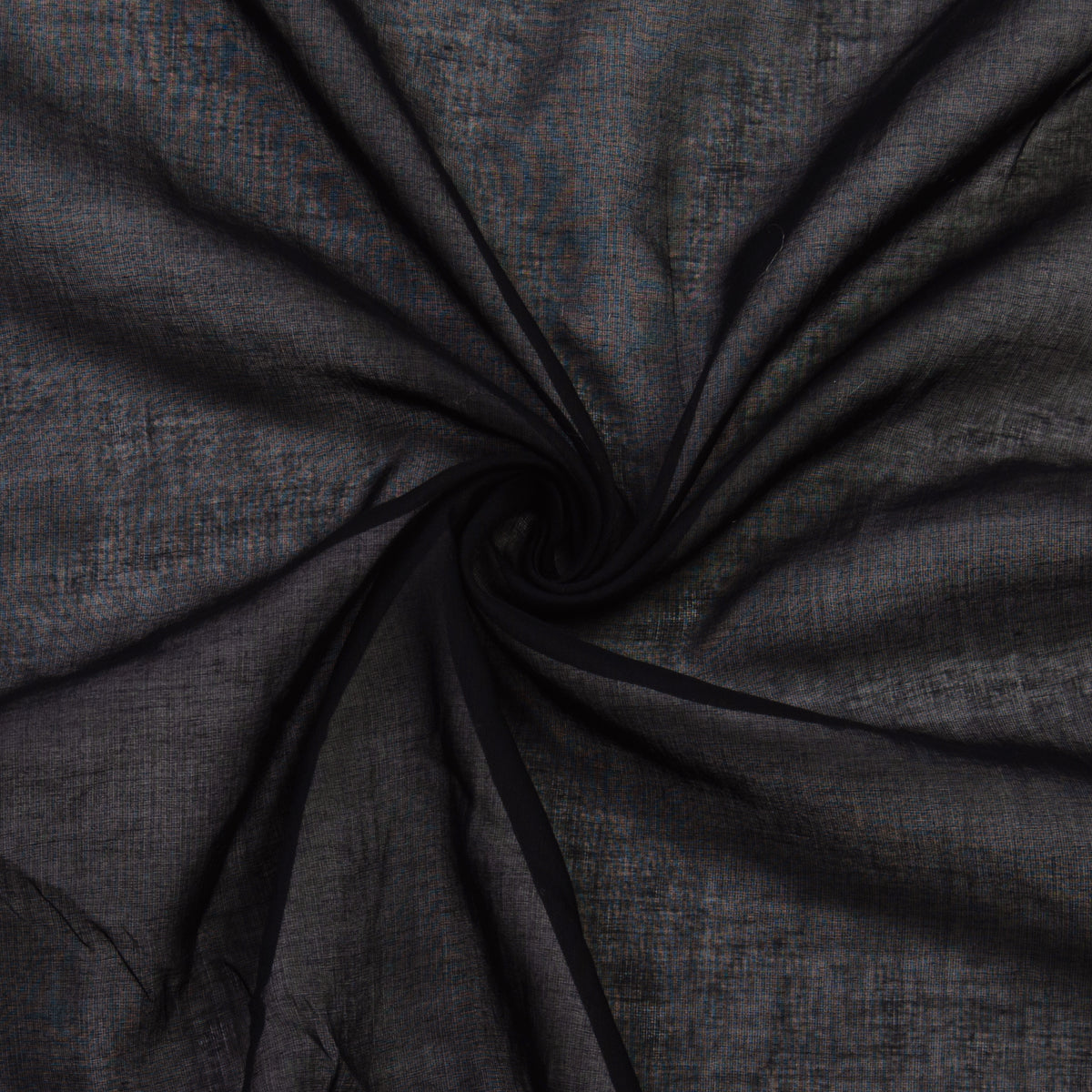Persis Black Cotton Voile Fabric | THE FABRIC SALES