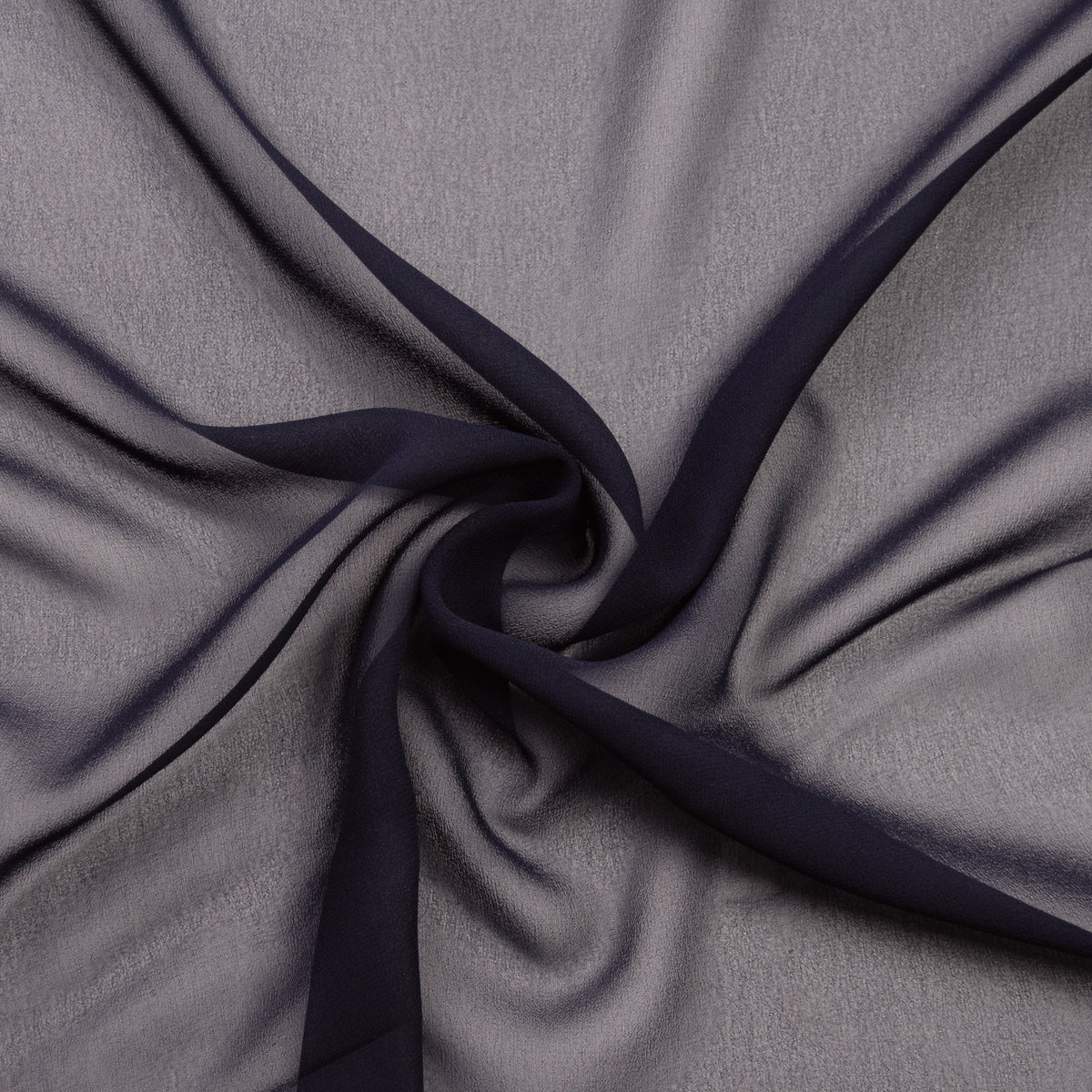 Felo Marine Navy Silk Chiffon SHOWROOM SAMPLE 34CM X 60CM | THE FABRIC ...
